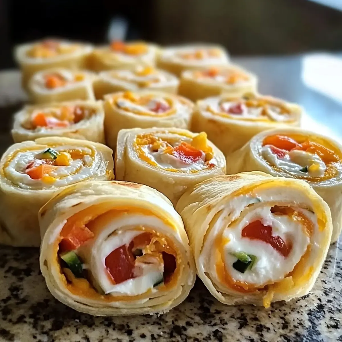 Frischkäse Roll-Ups: Blitzschnelles Snackvergnügen