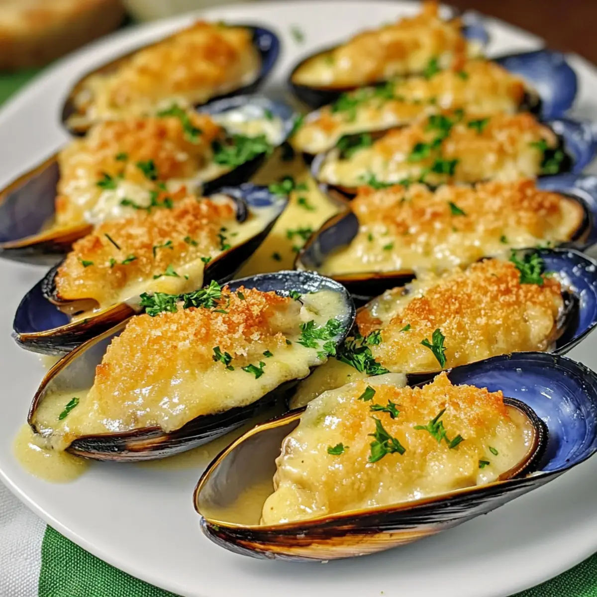 Gefüllte gebackene Muscheln - einfache, köstliche Delikatesse